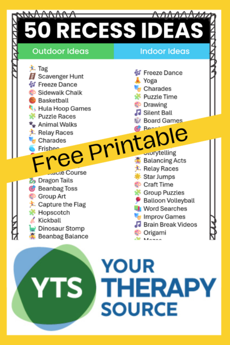 Recess Games for Elementary Students - Your Therapy Source