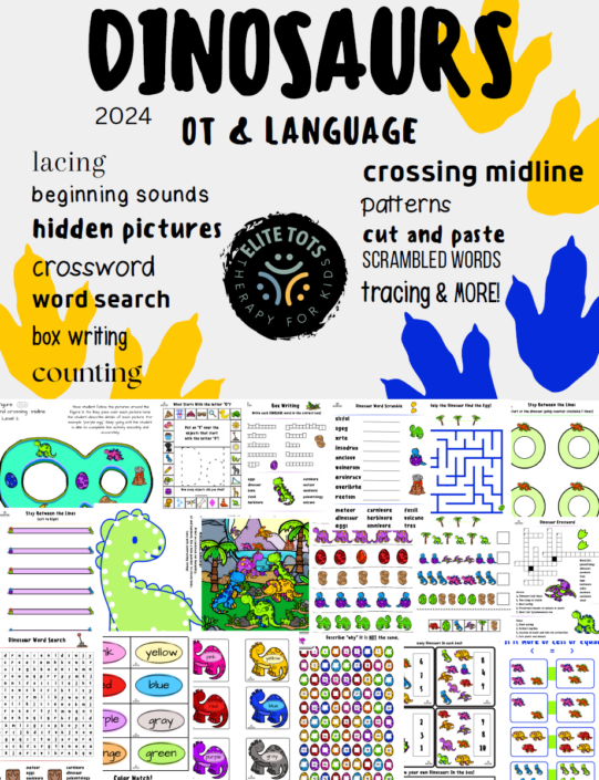Dinosaur Occupational Therapy and Language Packet - Your Therapy Source