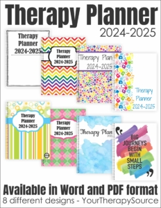 School Based Therapy Planner 2024 2025 - Your Therapy Source