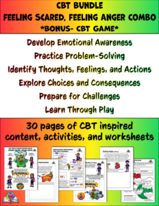 Feeling Angry and Scared CBT Packet - Your Therapy Source