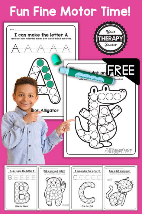 Free Printable Dot Marker Pages - Your Therapy Source