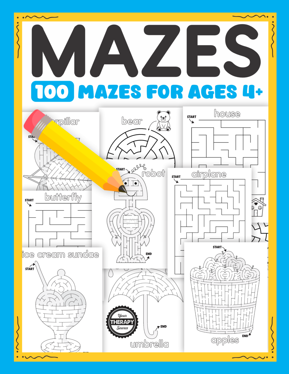 Printable Maze Book - Your Therapy Source