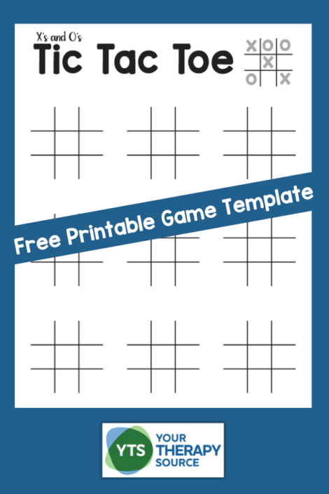 Free Tic Tac Toe Printable - Your Therapy Source