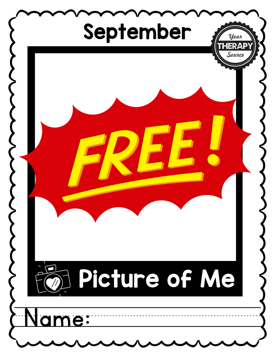 Free Printable Self Portrait Template - Your Therapy Source